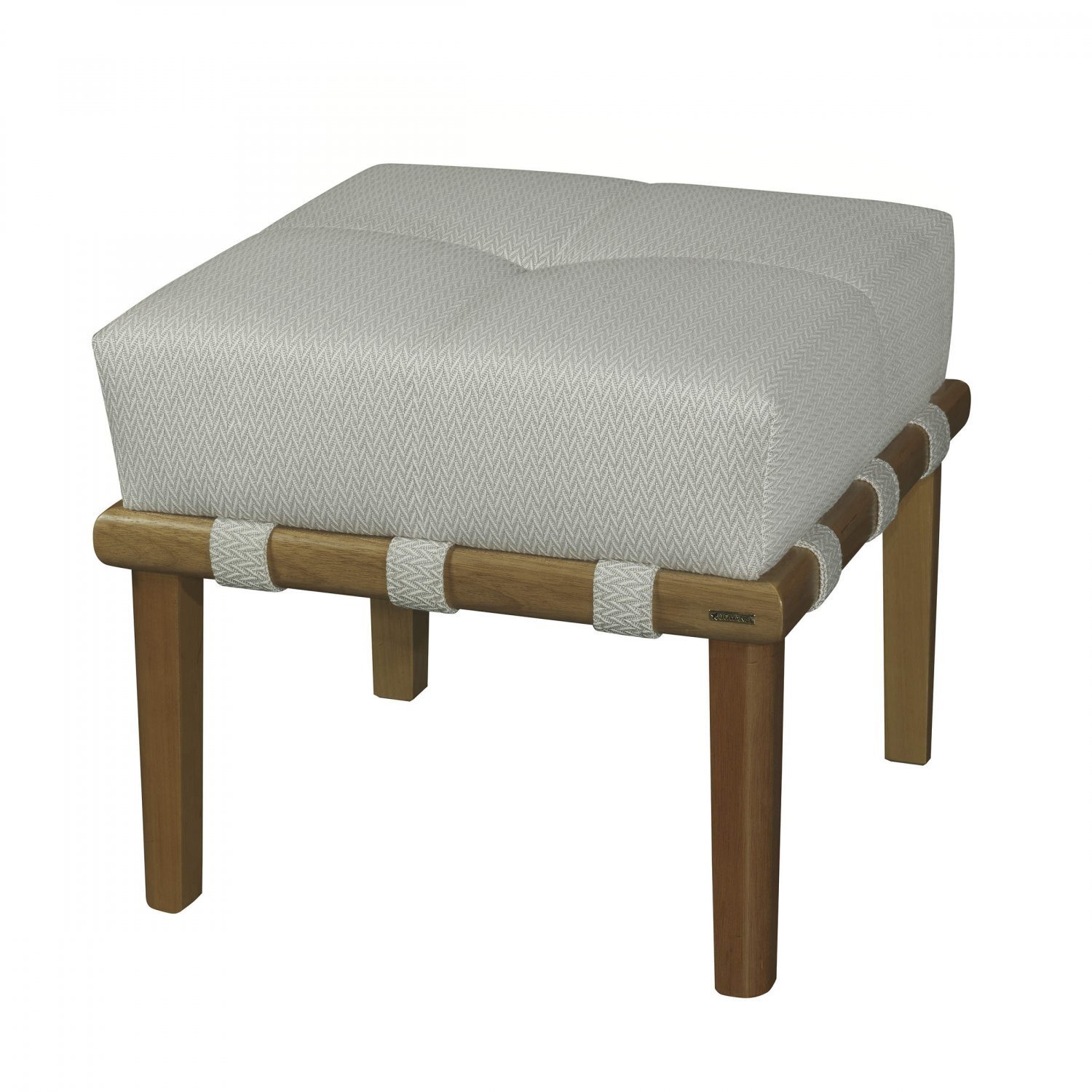 Puff Banco Quadrado Otto Jowanel Bege - MadeiraMadeira