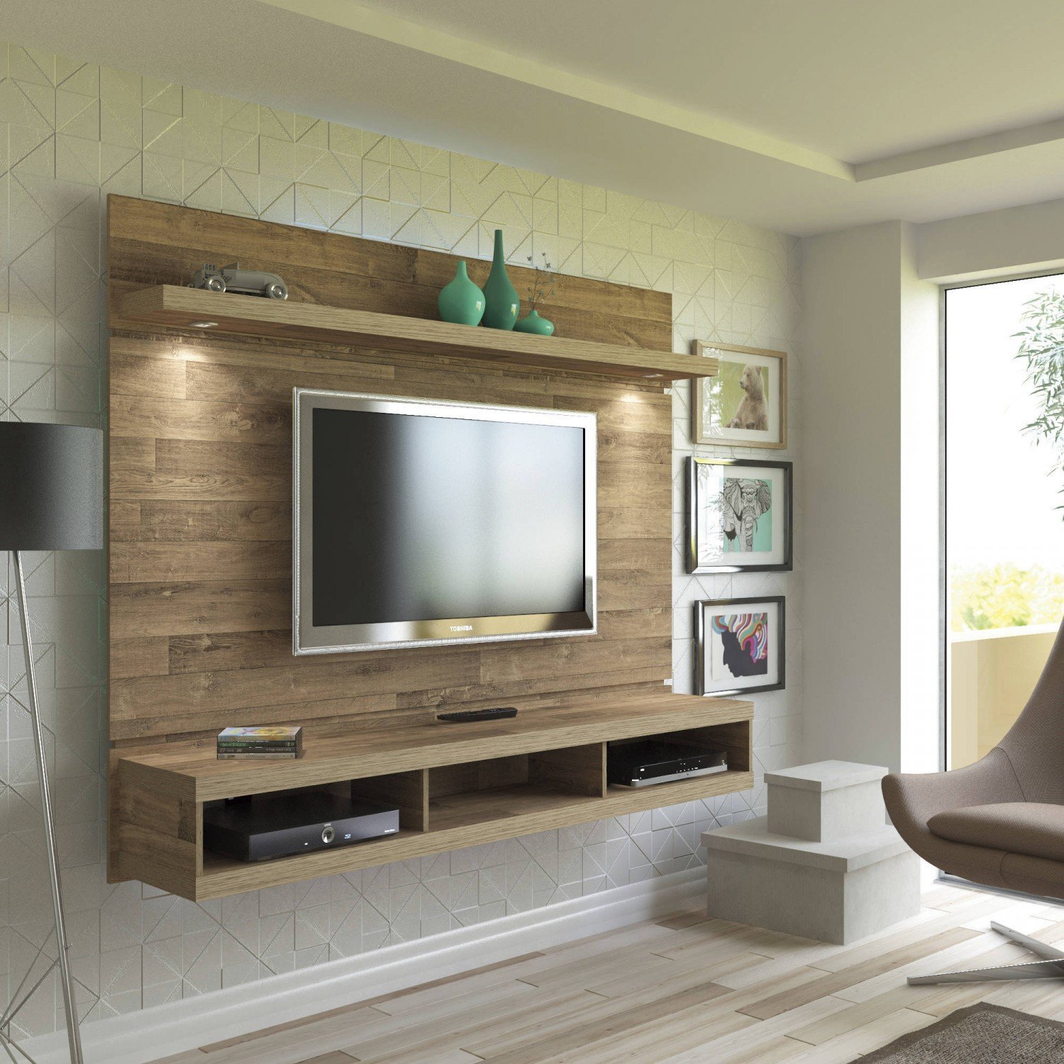 Painel para TV até 47 Polegada com Nicho Evolution Artely Rústico ...