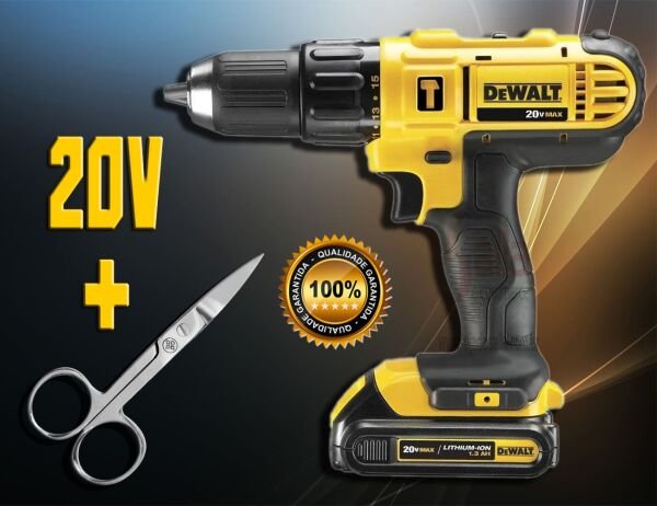 Furadeira Parafusadeira Impacto Profissional 13mm 20v c2 Baterias ...