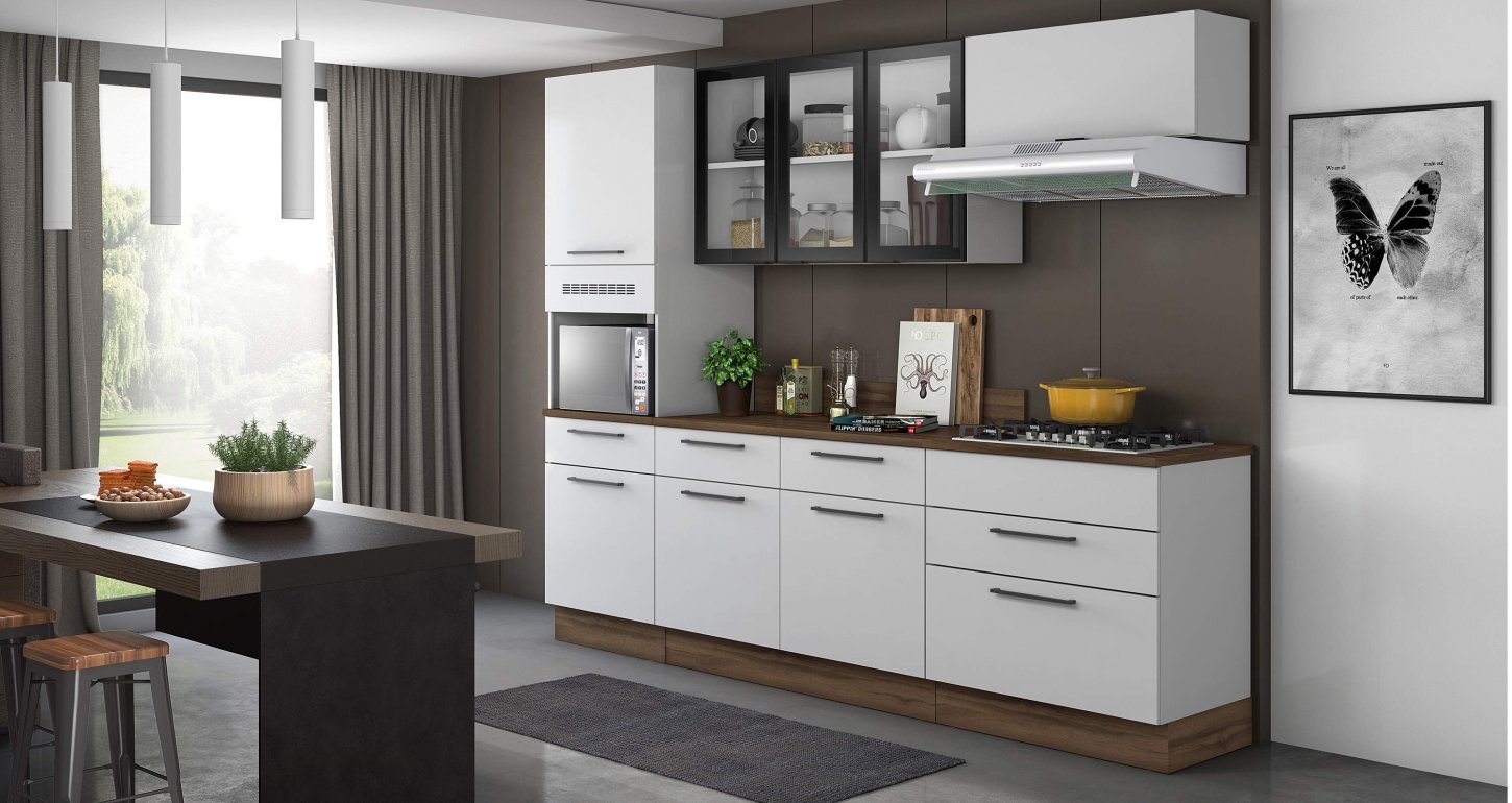 Cozinha Modulada Exclusive 5 Peças Itatiaia Branco Matte | MadeiraMadeira