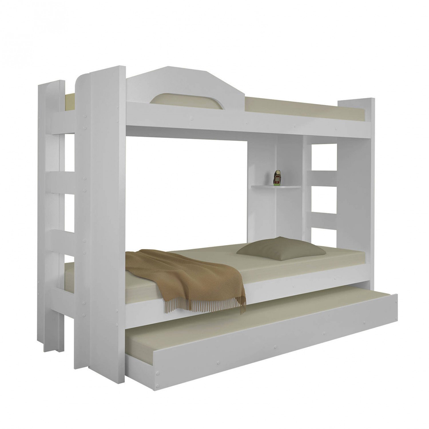 Treliche Solteiro Capri Sallêto Móveis Branco | MadeiraMadeira