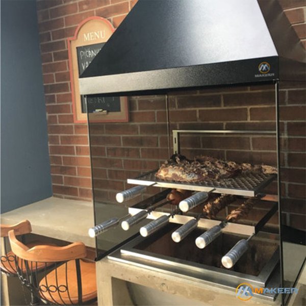 Kit Churrasqueira Gourmet Makeer Coifa Duto Aço C. 1161 G | MadeiraMadeira