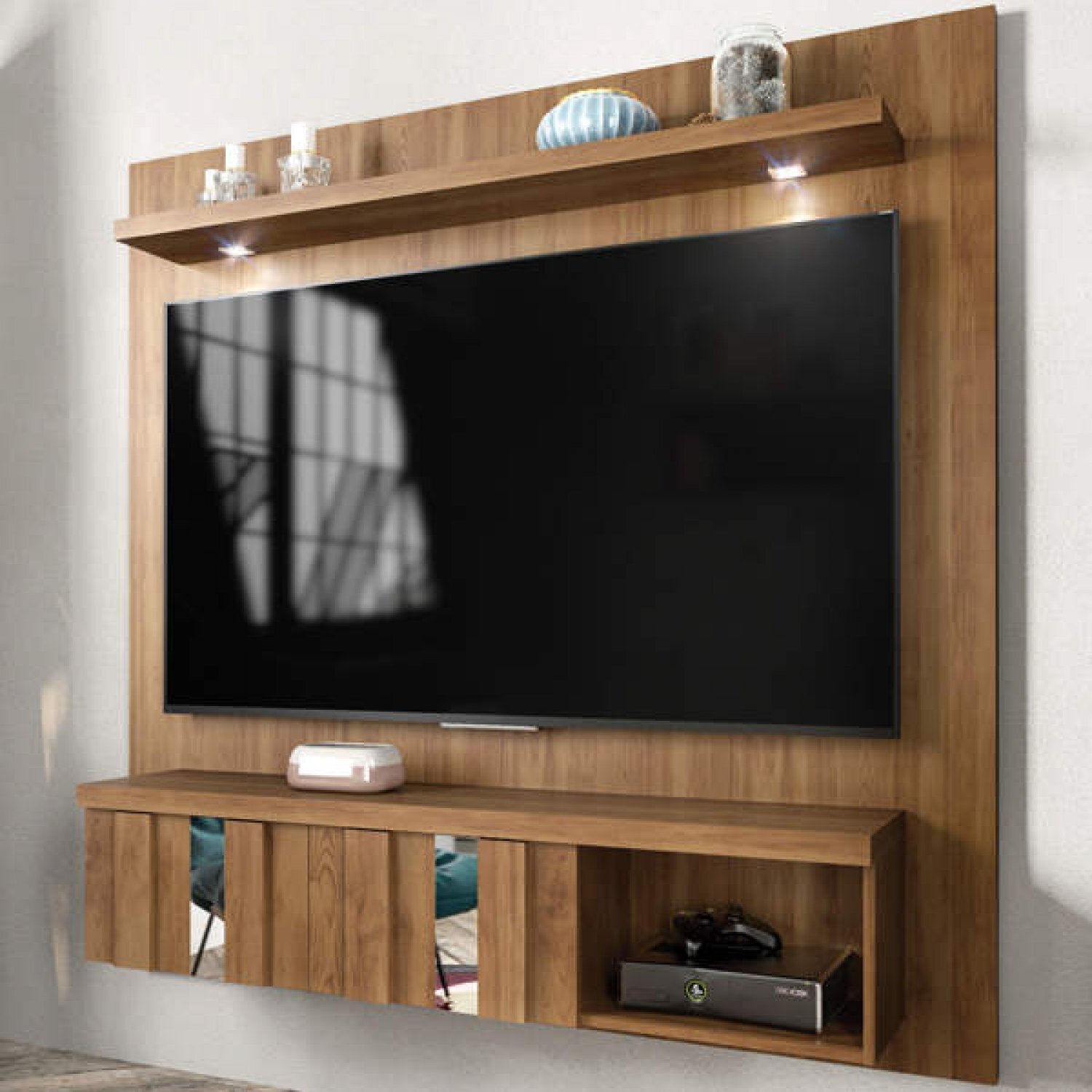 Painel para TV até 65 Polegadas Extensível com Espelho e LED Londrina ...