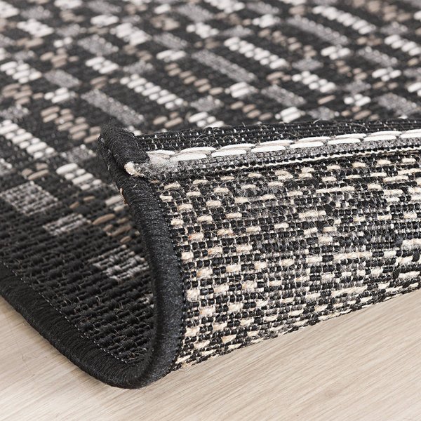 Tapete Retangular Sisal Aracaju Abstrato Niazitex 2,40mx3,20m Preto ...