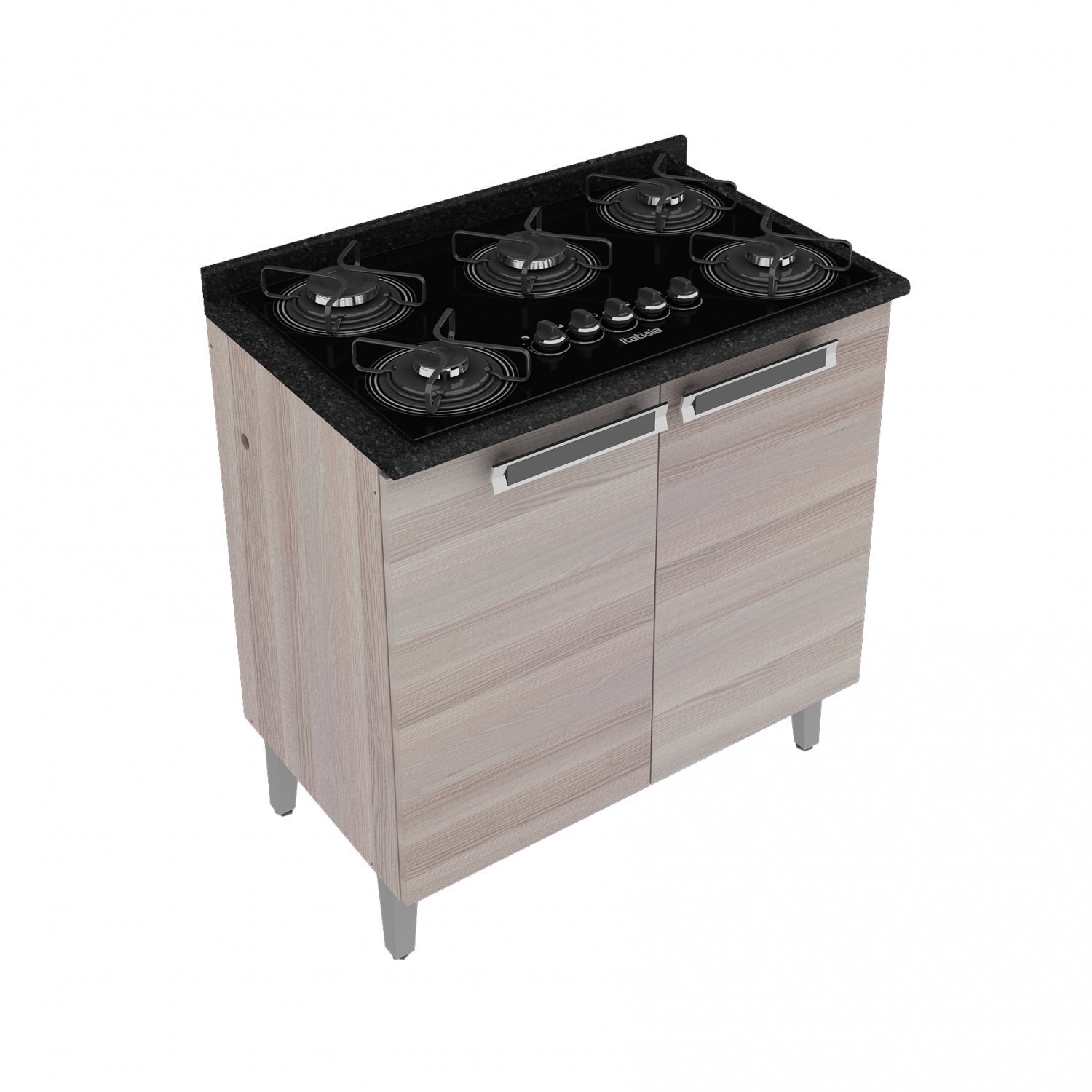 Balcão para Cooktop 5 Bocas 2 Portas com Tampo Jazz Itatiaia Coimbra ...