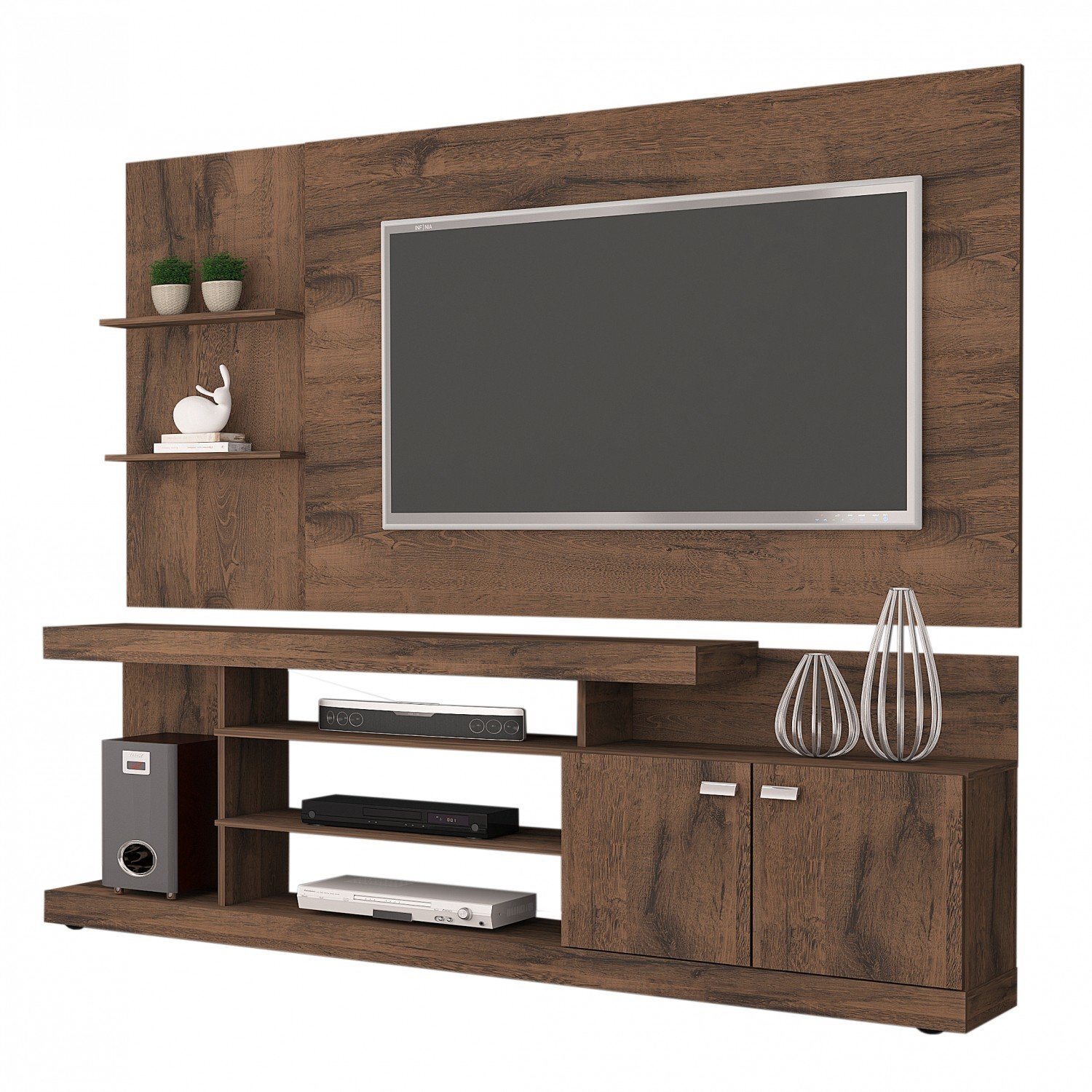 Rack com Painel para TV até 42 Polegadas Viena Moderno Permobili Café ...