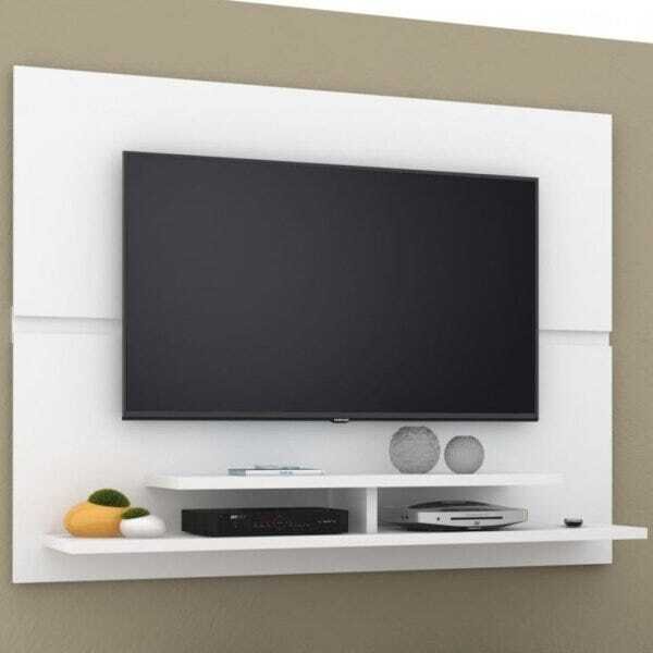 Painel para TV até 50 Polegadas Mônaco New Lukaliam Móveis Branco | MadeiraMadeira