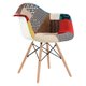 Cadeira Charles Eames Eiffel DAW - Tecido patchwork - Madeira clara | MadeiraMadeira