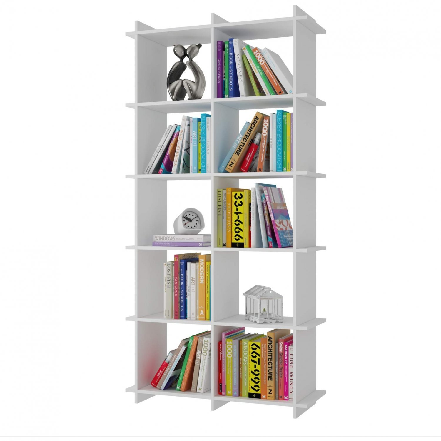 Estante para Livros BX 0106 Encaixe Moderno BRV Móveis Branco ...
