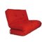 Futon Solteiro Dobrável Sofa Cama Vermelho | MadeiraMadeira