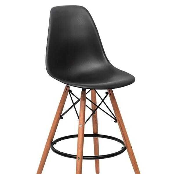 BANQUETA EAMES EIFFEL BASE WOOD - PRETO - ARTILUMINACAO PRETO ...