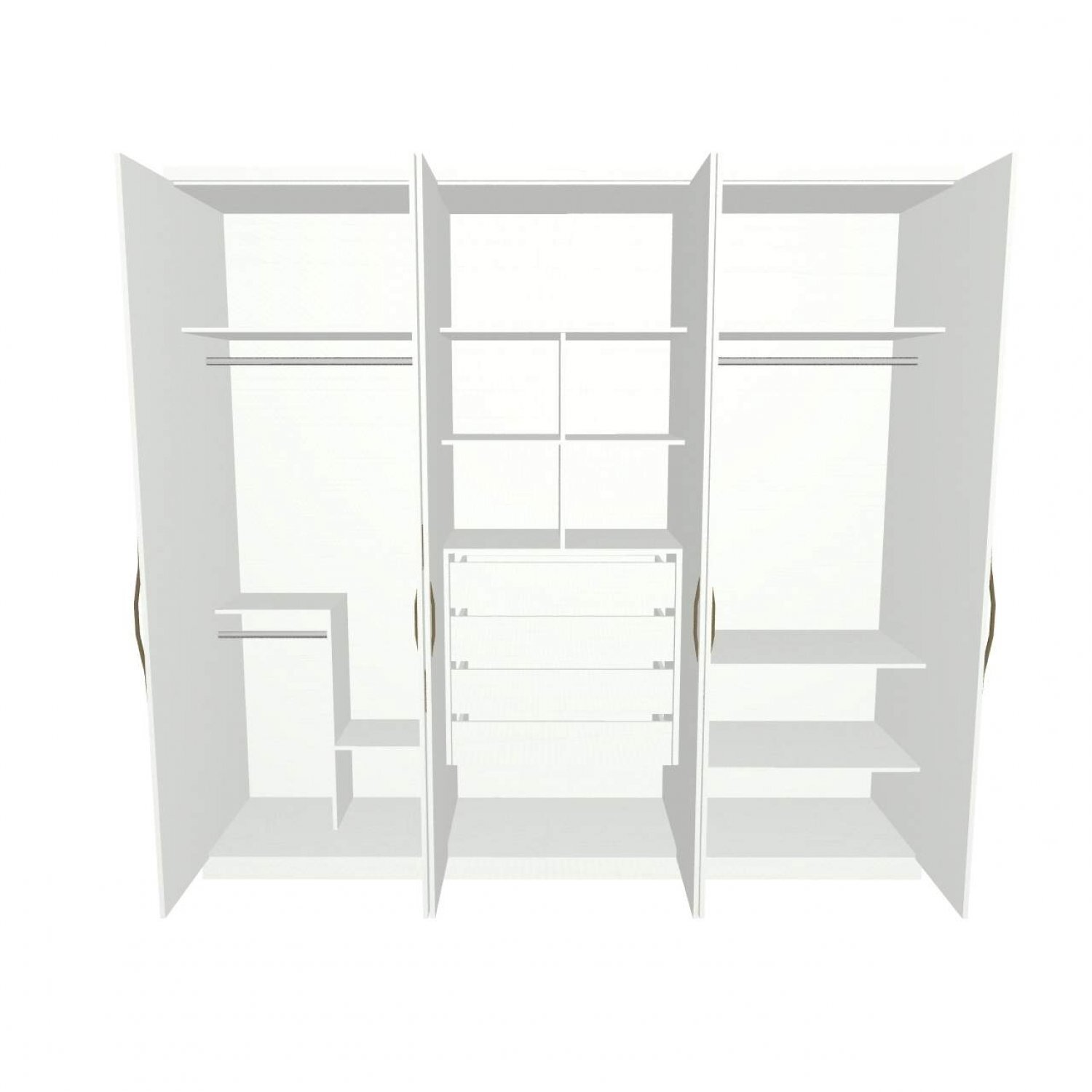 Guarda Roupa Casal 6 Portas 4 Gavetas Caribe Móveis Rimo Branco/Freijó ...