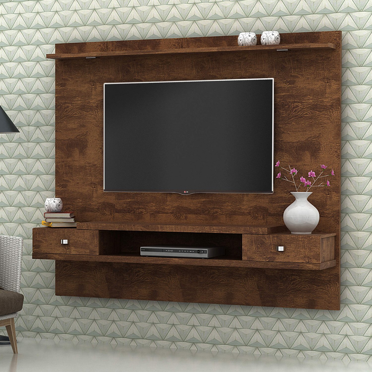 Painel para TV até 55 Polegadas com LED Vênus New Lukaliam Móveis ...