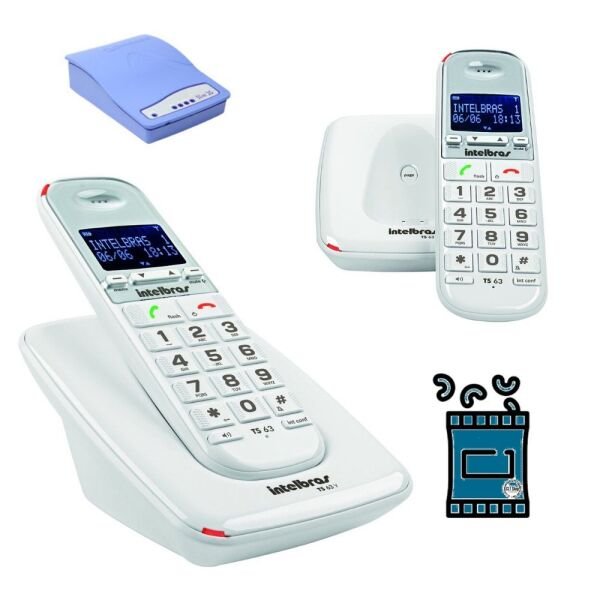Aparelho Telefone Fixo Sem Fio e Ramal Bina Entrada Chip 3G ...